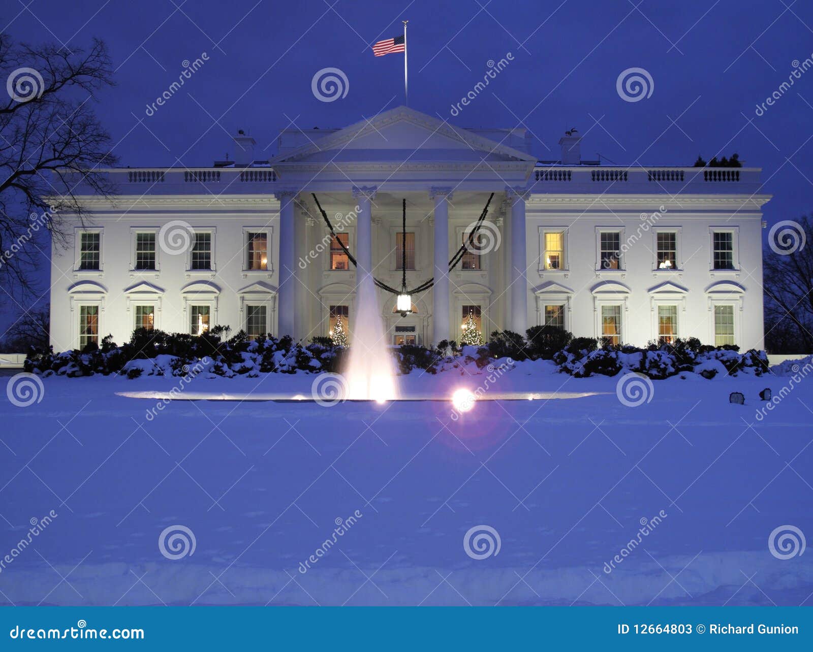 Cold December Day at the White House Stock Image - Image of december ...