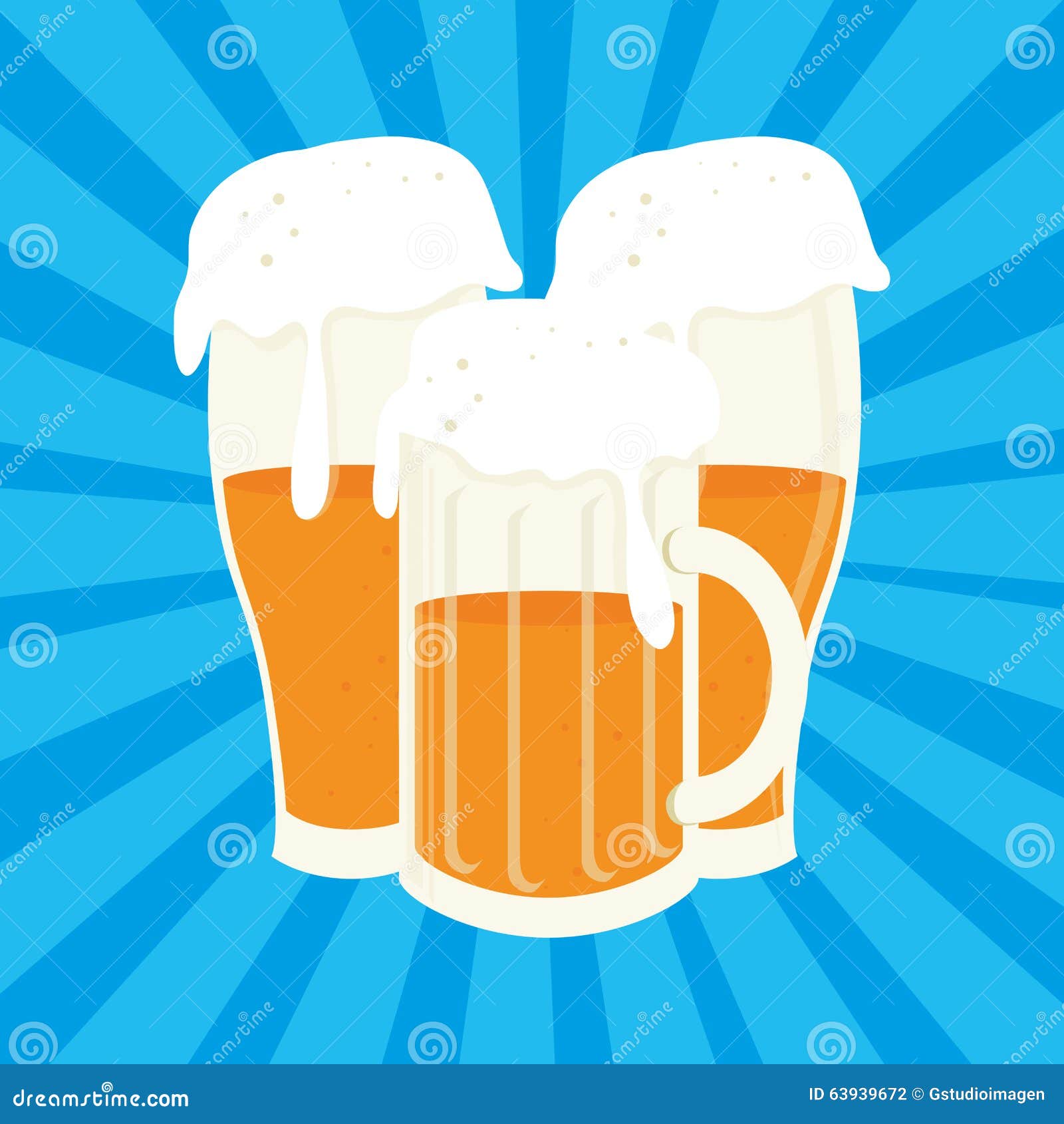 Cold and delicious beer stock illustration. Illustration of energy ...