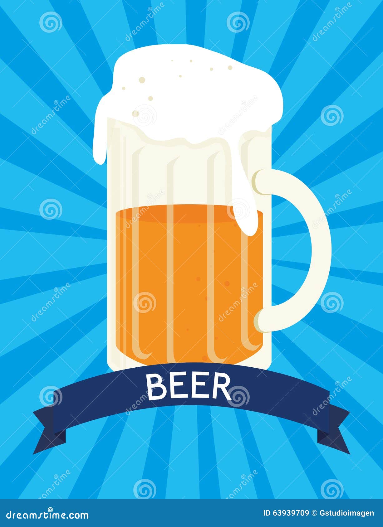 Cold and delicious beer stock illustration. Illustration of drink ...