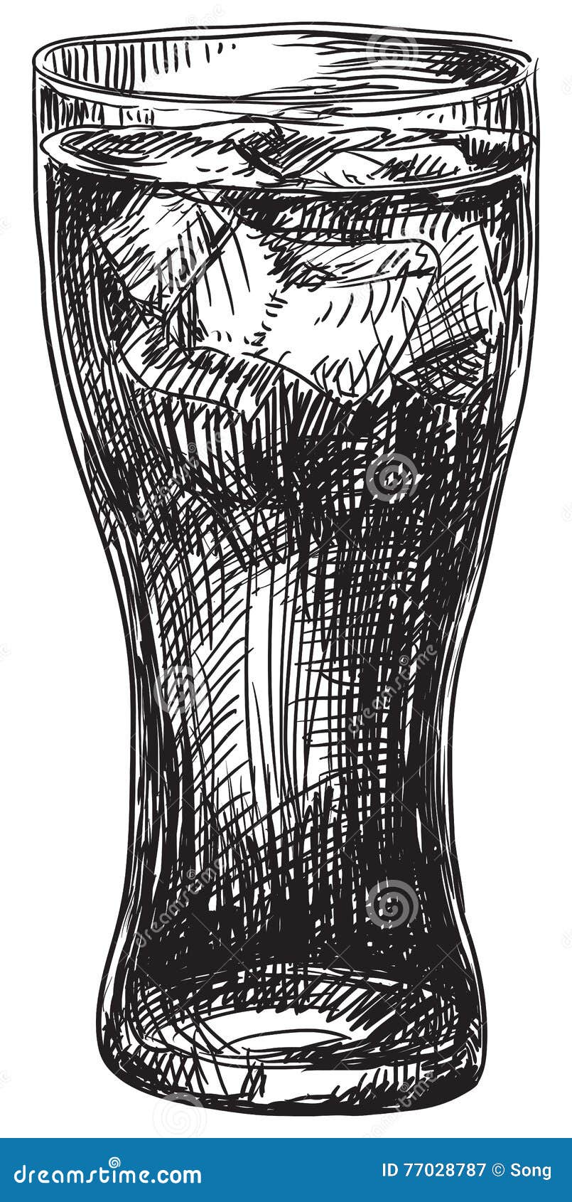 Cold Drink with ice stock vector. Illustration of vector - 77028787