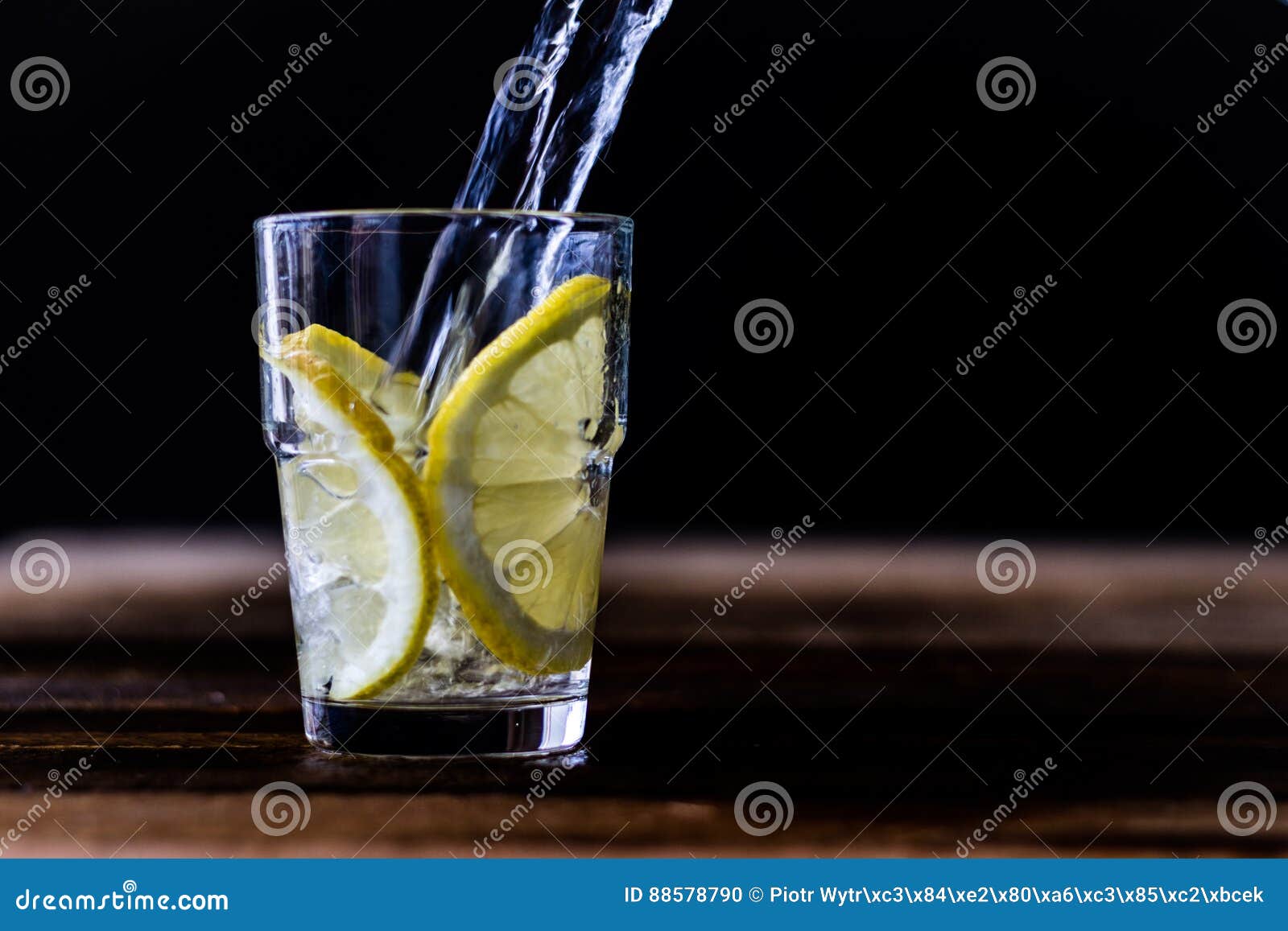 Cold drink with lemon stock photo. Image of lemoin, cold - 88578790
