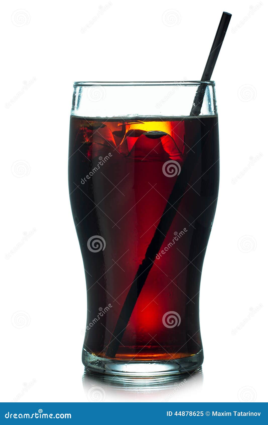 Cold drink with straw stock image. Image of white, cola - 44878625