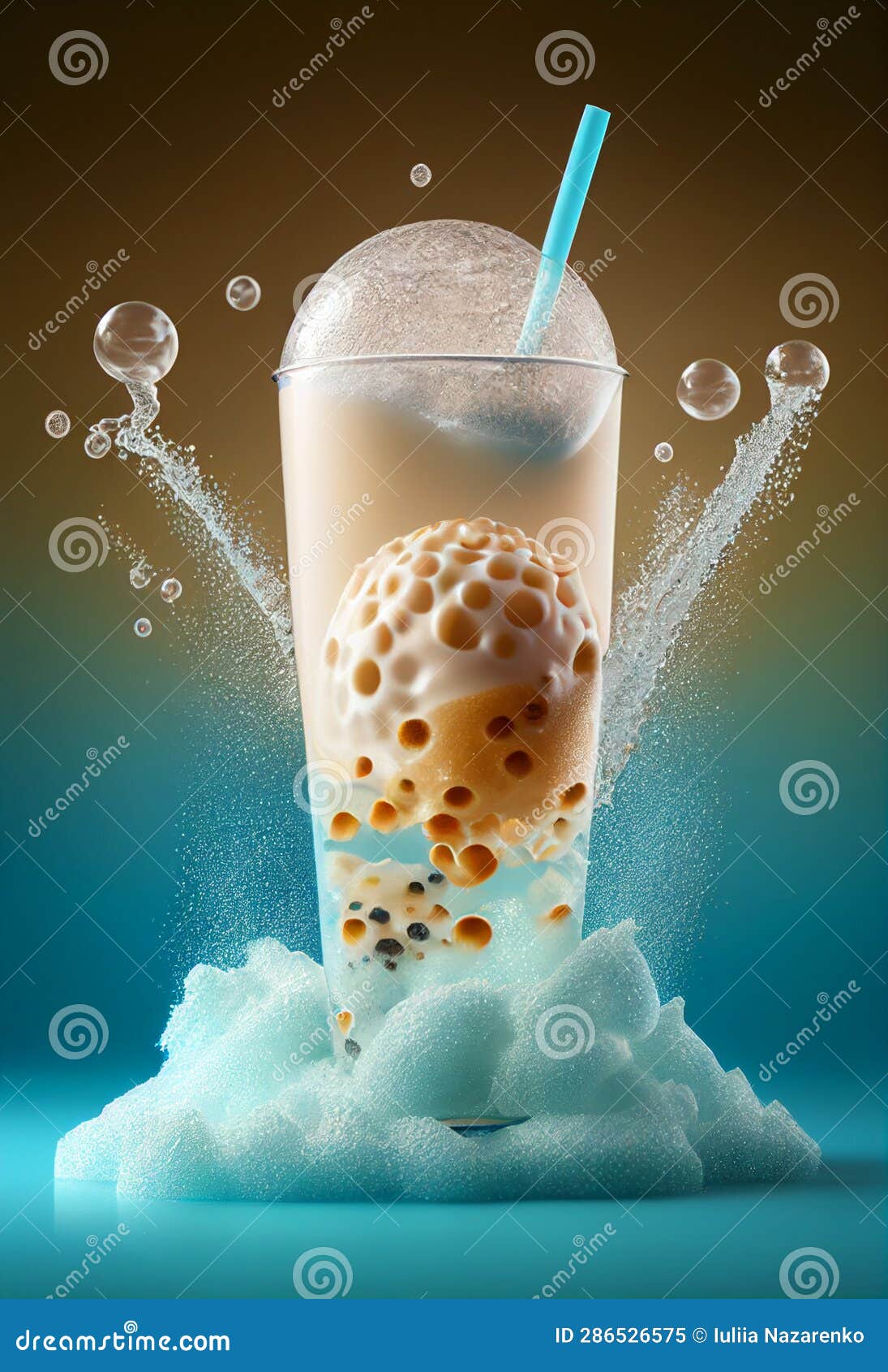 Cold Drink with Tapioca. AI Generated Stock Image - Image of matcha ...