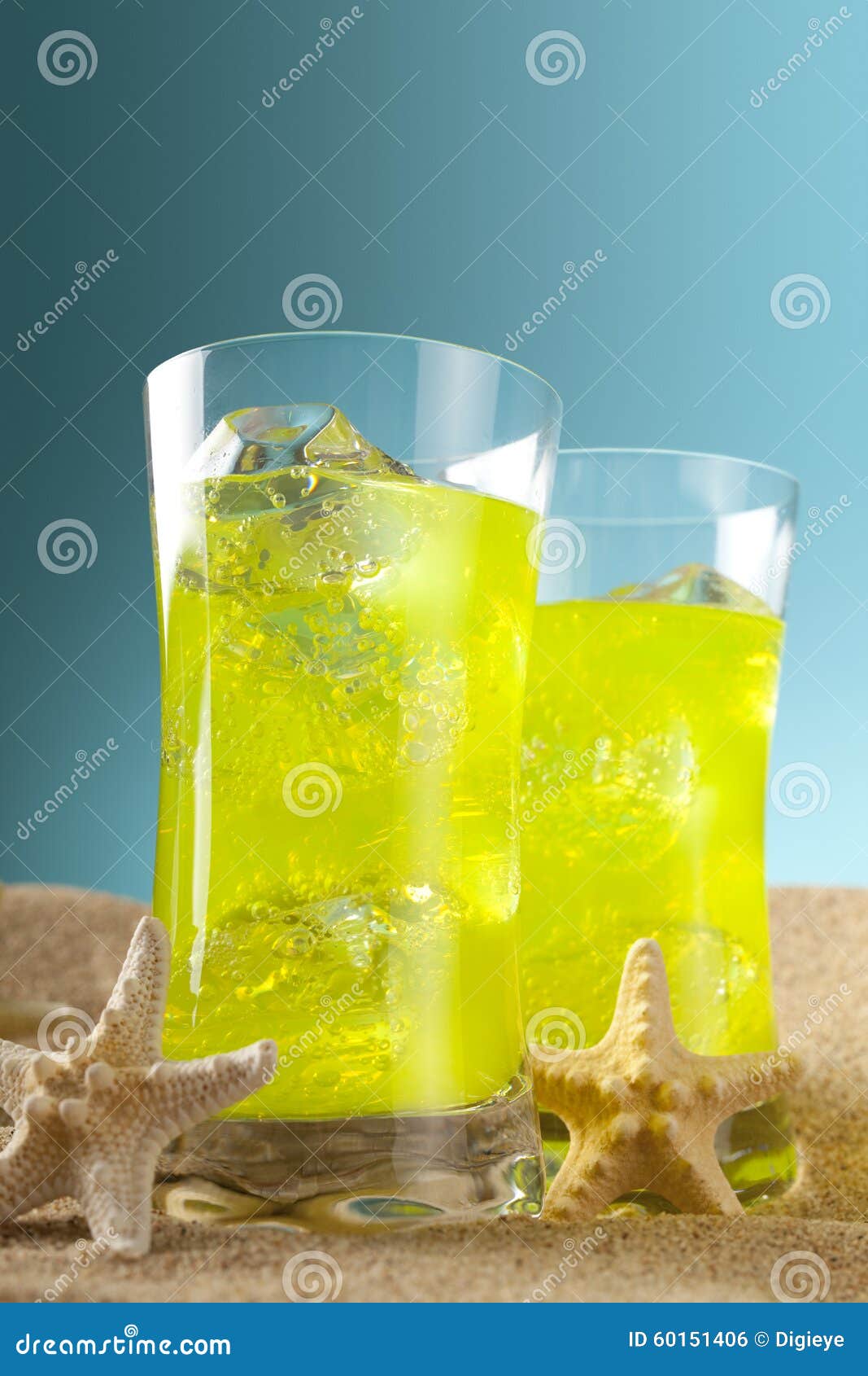 Cold drinks on the beach stock photo. Image of summer - 60151406