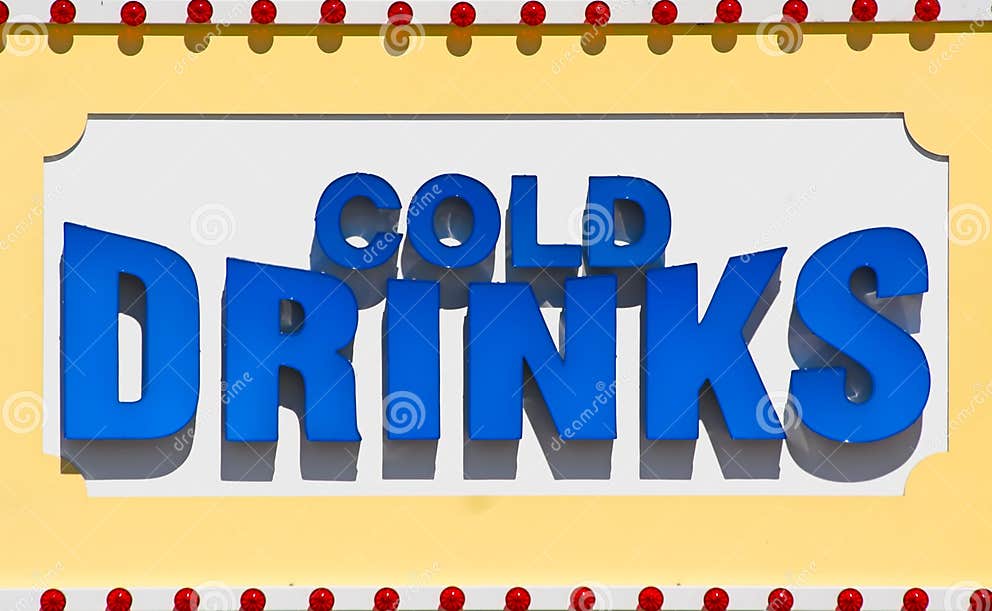 Cold Drinks Sign stock photo. Image of diner, billboard - 497884