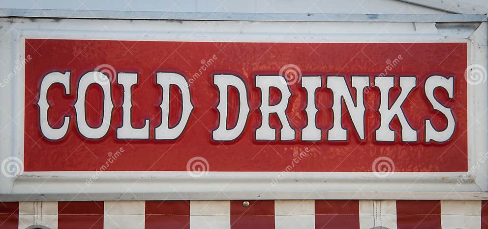 Cold drinks sign stock image. Image of advertising, fair - 52014403