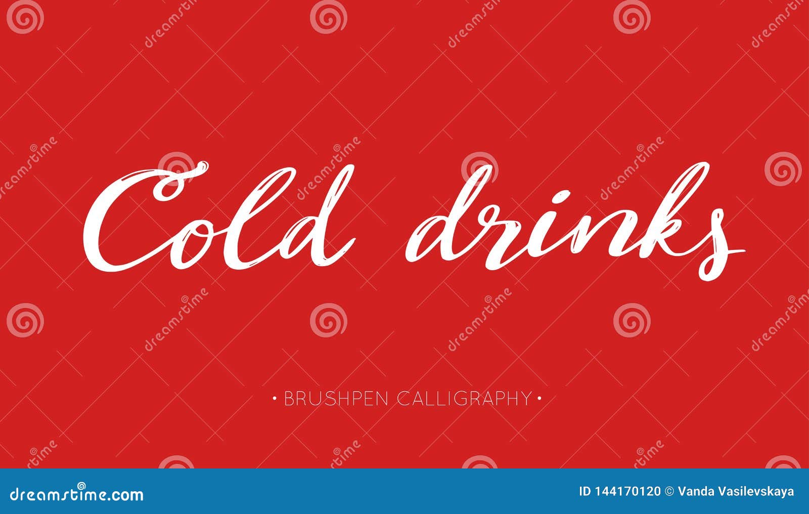 Cold Drinks Vector Handwritten Calligraphy for Summer Drinks and ...