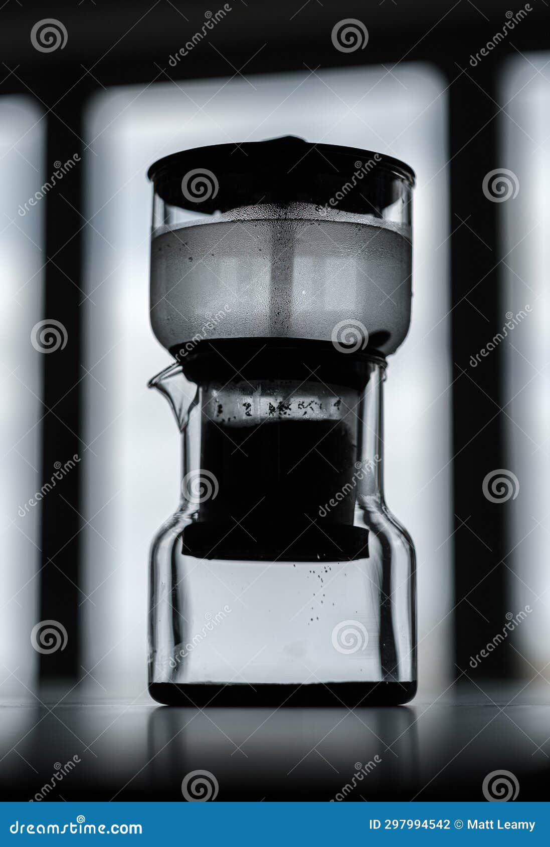 Cold Drip Coffee Pot Silhouette Stock Photo - Image of drip, water ...