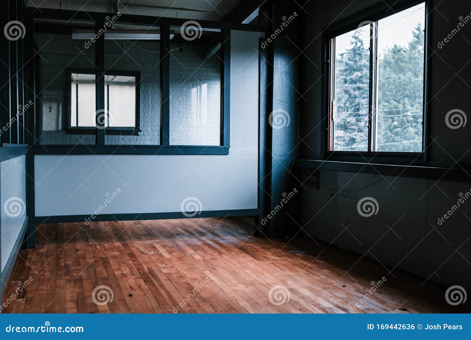 Cold empty office room stock photo. Image of modern - 169442636
