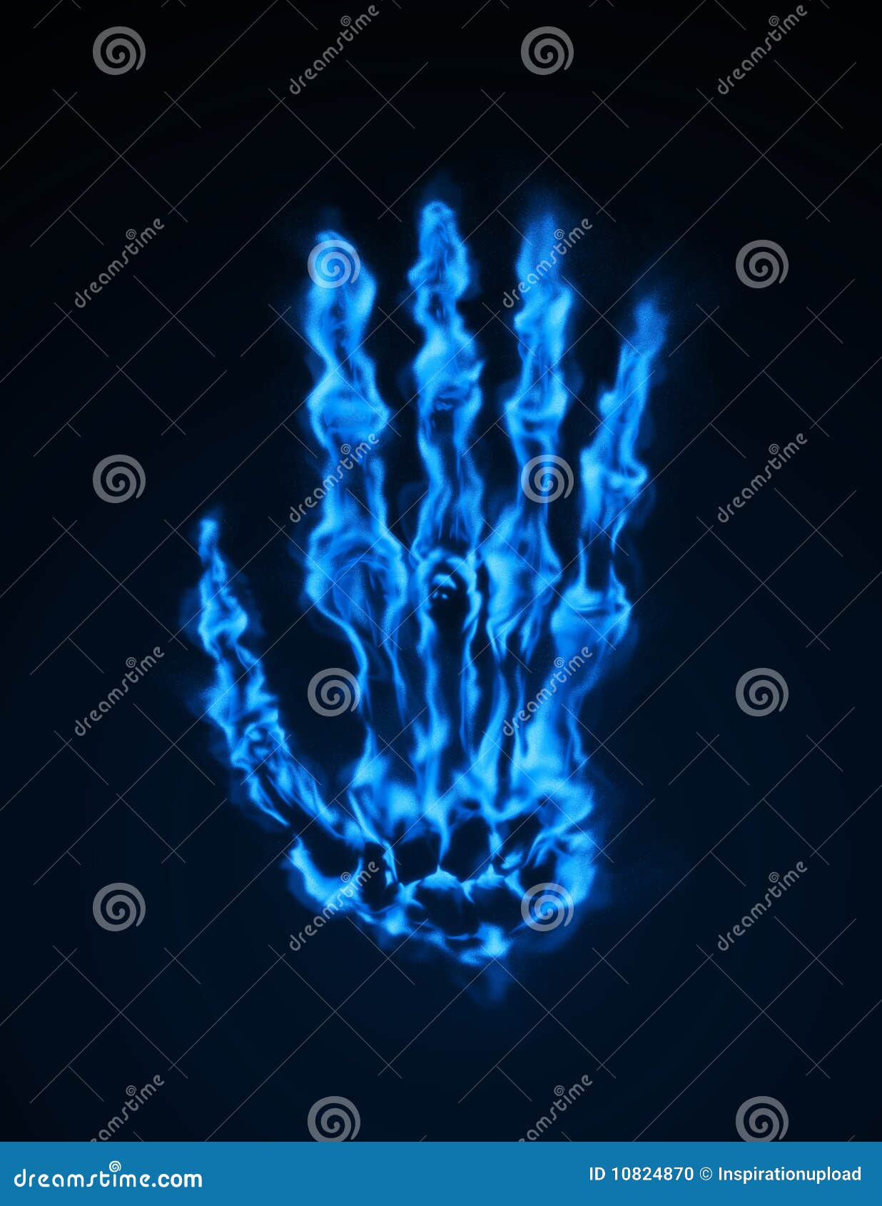 Cold Fire Hand stock illustration. Illustration of fire - 10824870