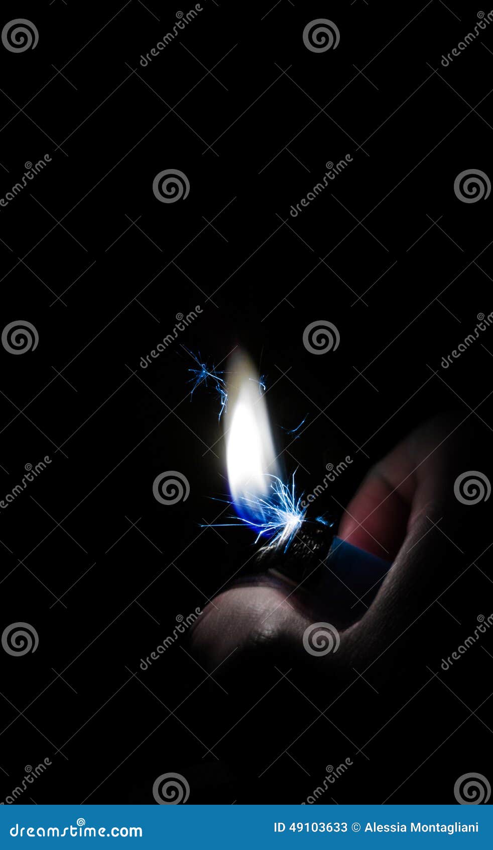 Cold Fire Lighter Lightning Flame Stock Image - Image of blue, lighter ...