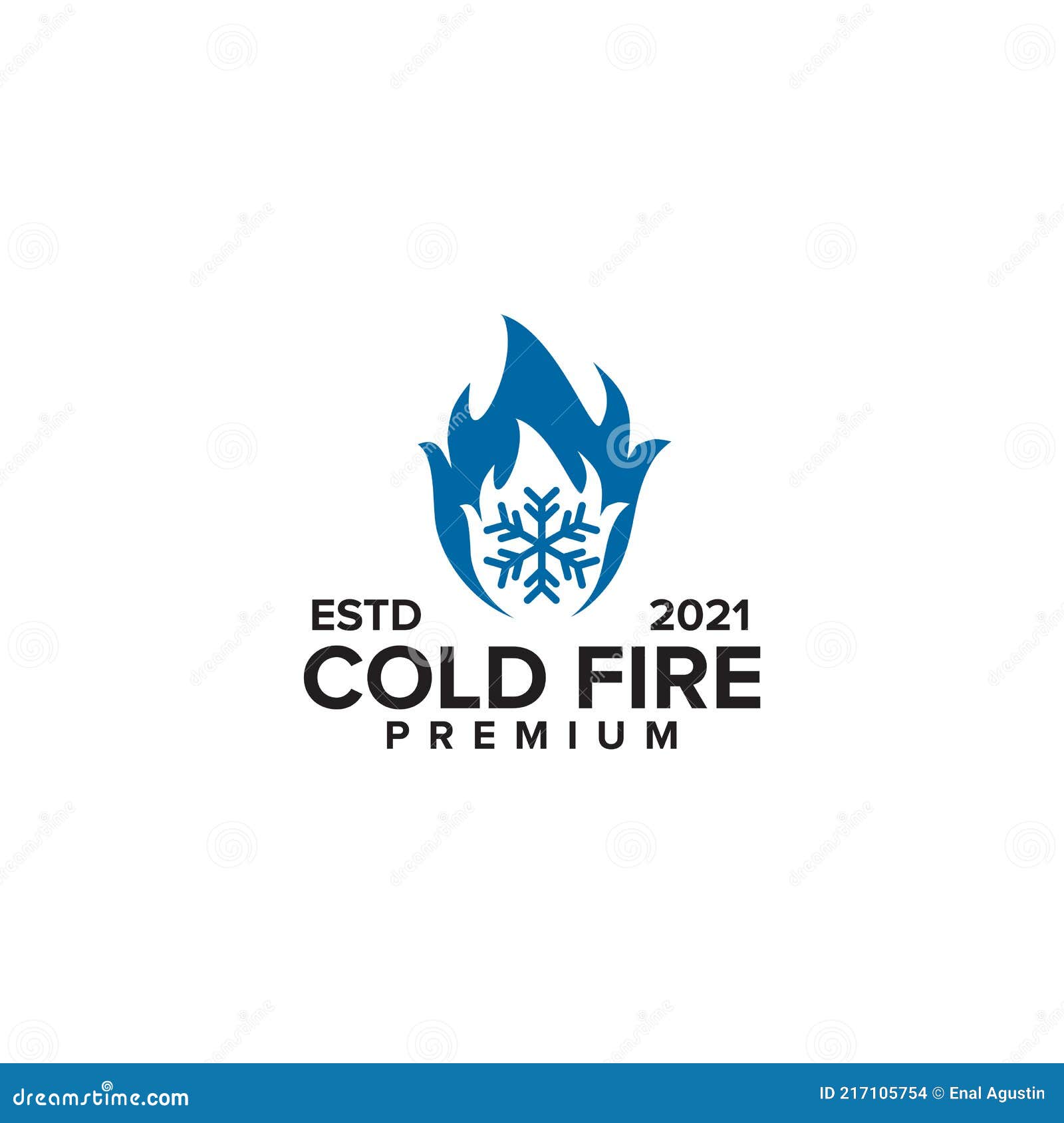 Cold Fire Logo Design Template Stock Vector - Illustration of drop ...
