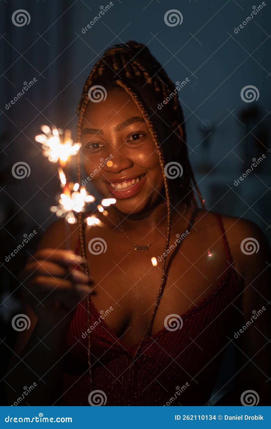 The Joy Of An African Woman During The Burning Of Cold Fires New Year