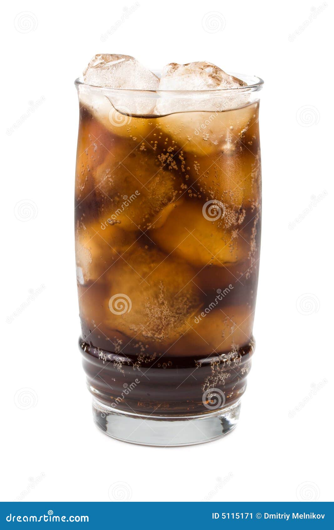 Cold fizzy cola with ice stock image. Image of close, bubbles - 5115171