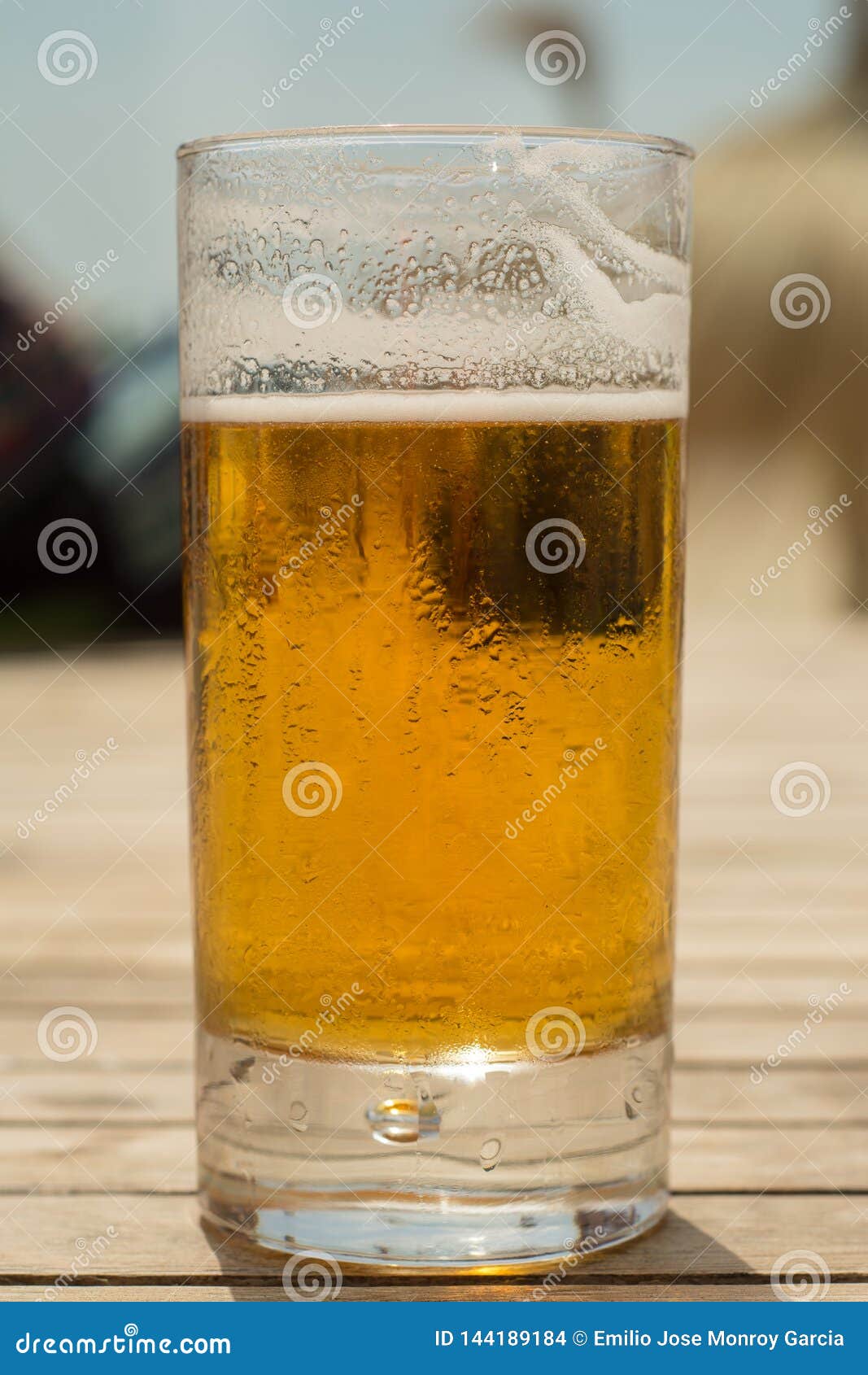 Cold Fresh Beer on Summer at the Beach Stock Photo - Image of brewed ...