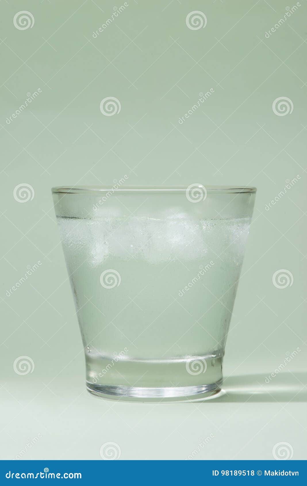 Cold Fresh Drinking Water in Glass on Table Stock Photo - Image of ...
