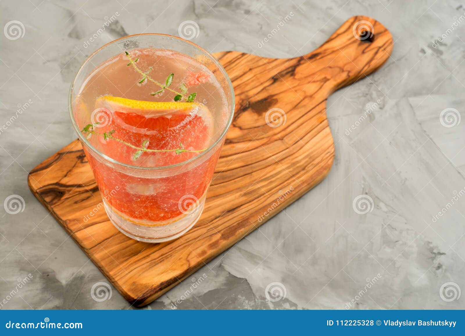 Cold Fresh Lemonade Drink Close Up on Concrete Background Stock Photo ...