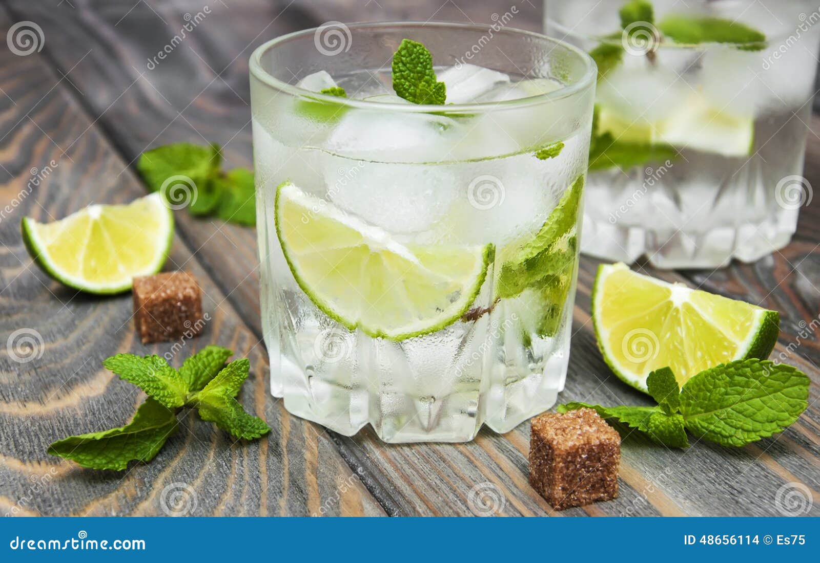 Cold fresh lemonade drink stock photo. Image of leaf - 48656114