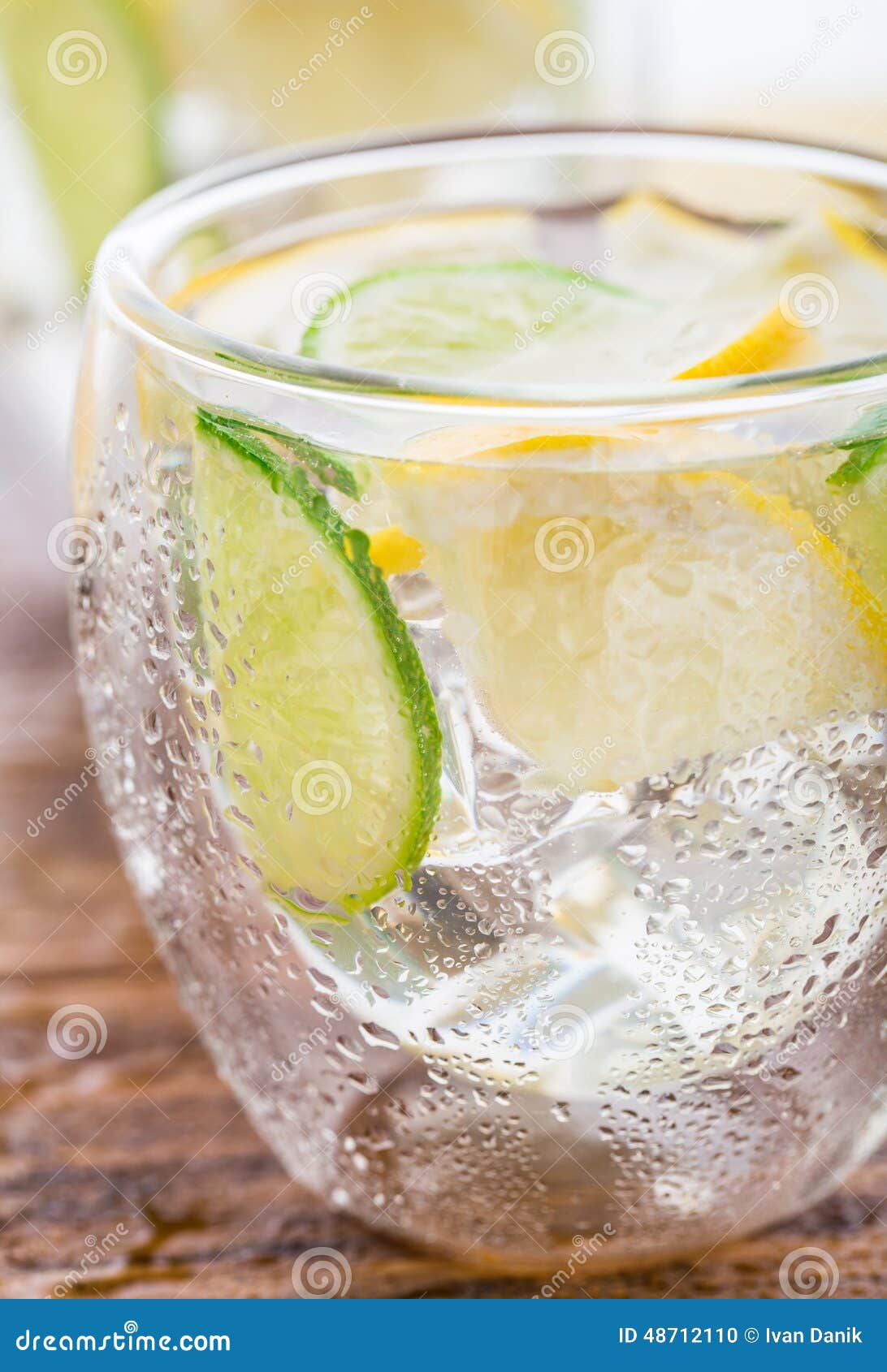 Cold fresh lemonade stock photo. Image of green, glass - 48712110