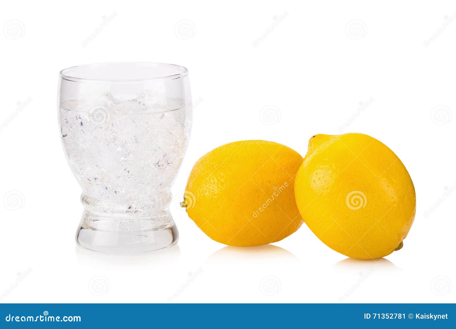 Cold Fresh Lemonade Isolated on White Stock Image - Image of closeup ...