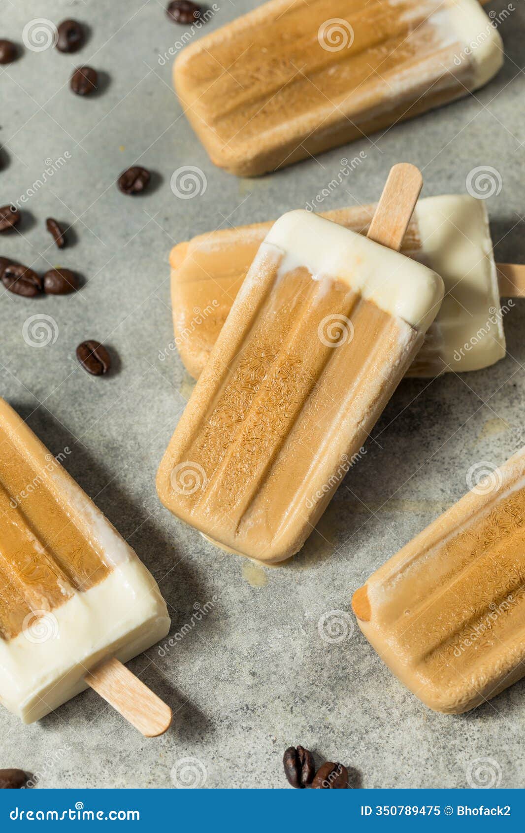 Cold Frozen Thai Iced Coffee Popsicles Stock Image - Image of flavor ...