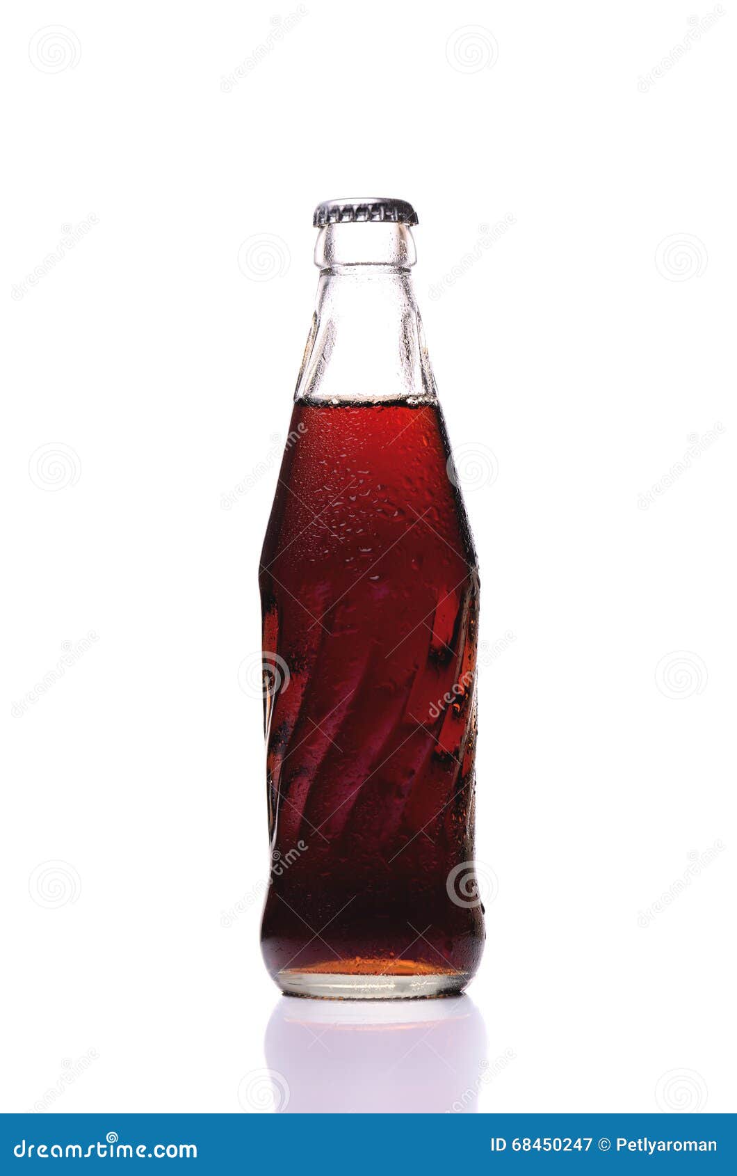 Cold glass of Coke bottle editorial photography. Image of design - 68450247