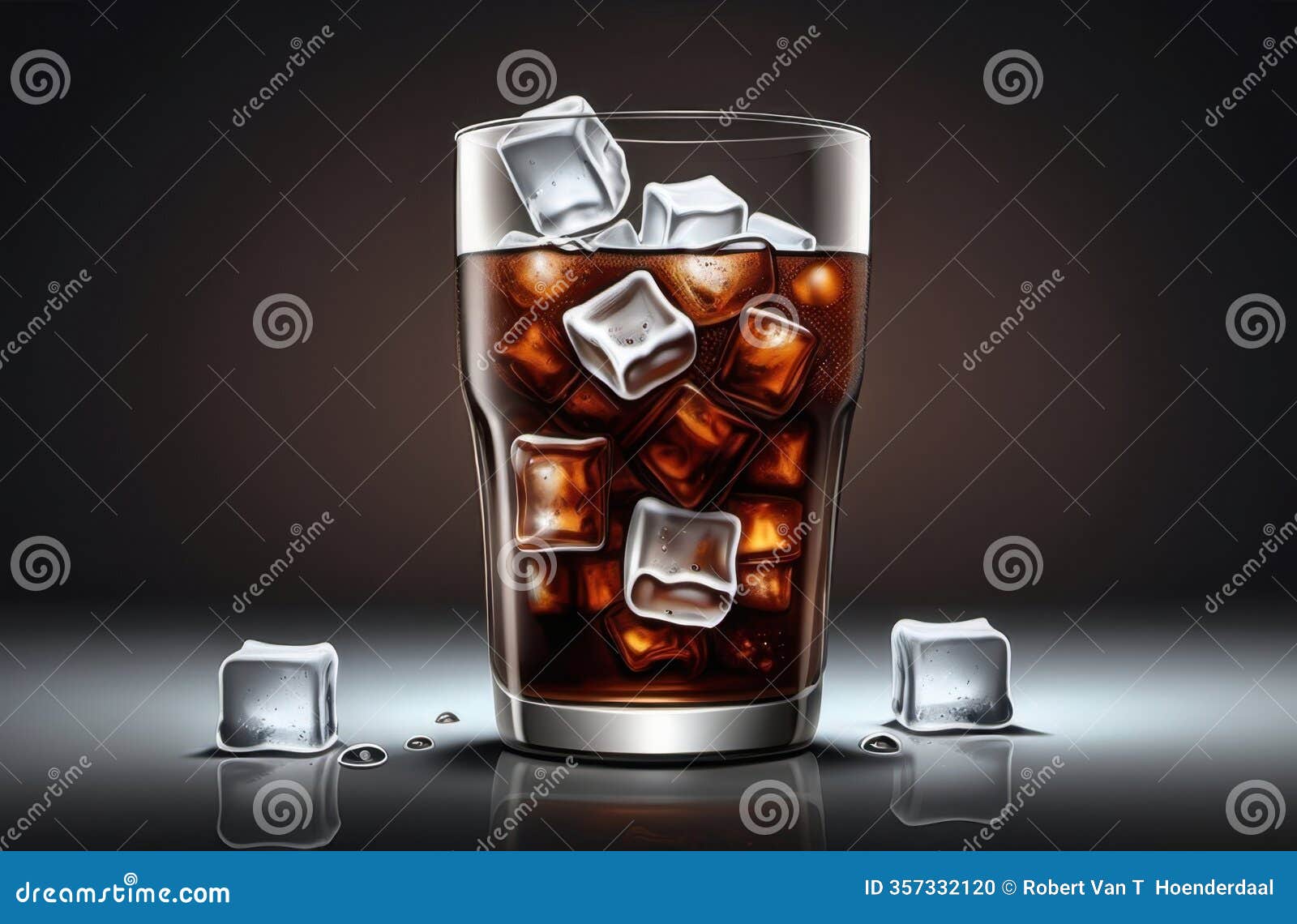 A Cold Glass of Cola at 26-1-2025 Stock Illustration - Illustration of ...