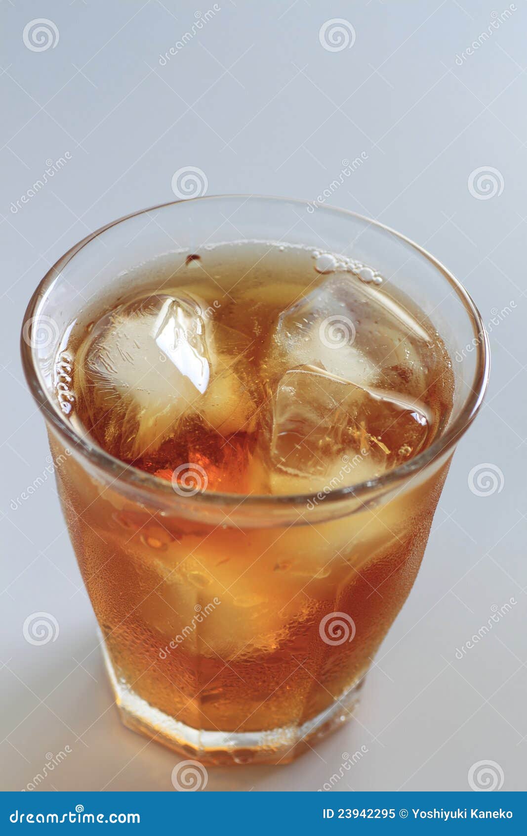 Cold Glass of Iced Tea with Ice Stock Image - Image of fresh, bright ...
