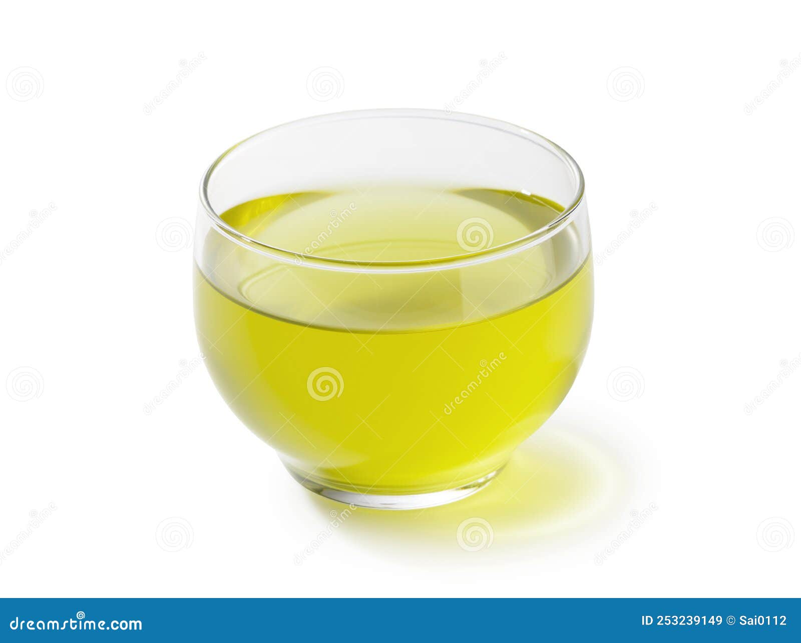 Cold Green Tea Placed on a White Background Stock Image - Image of iced ...