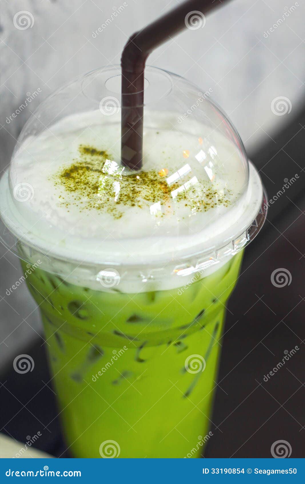 Cold green tea. stock photo. Image of smoothie, mixed - 33190854
