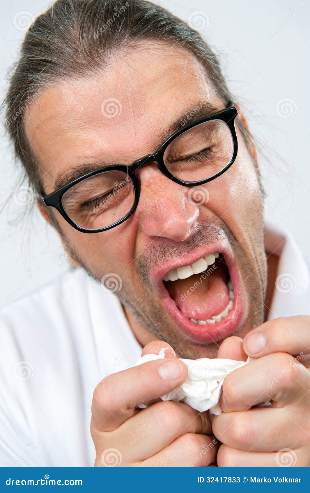 Cold in the head stock image. Image of fever, ache, blow - 32417833