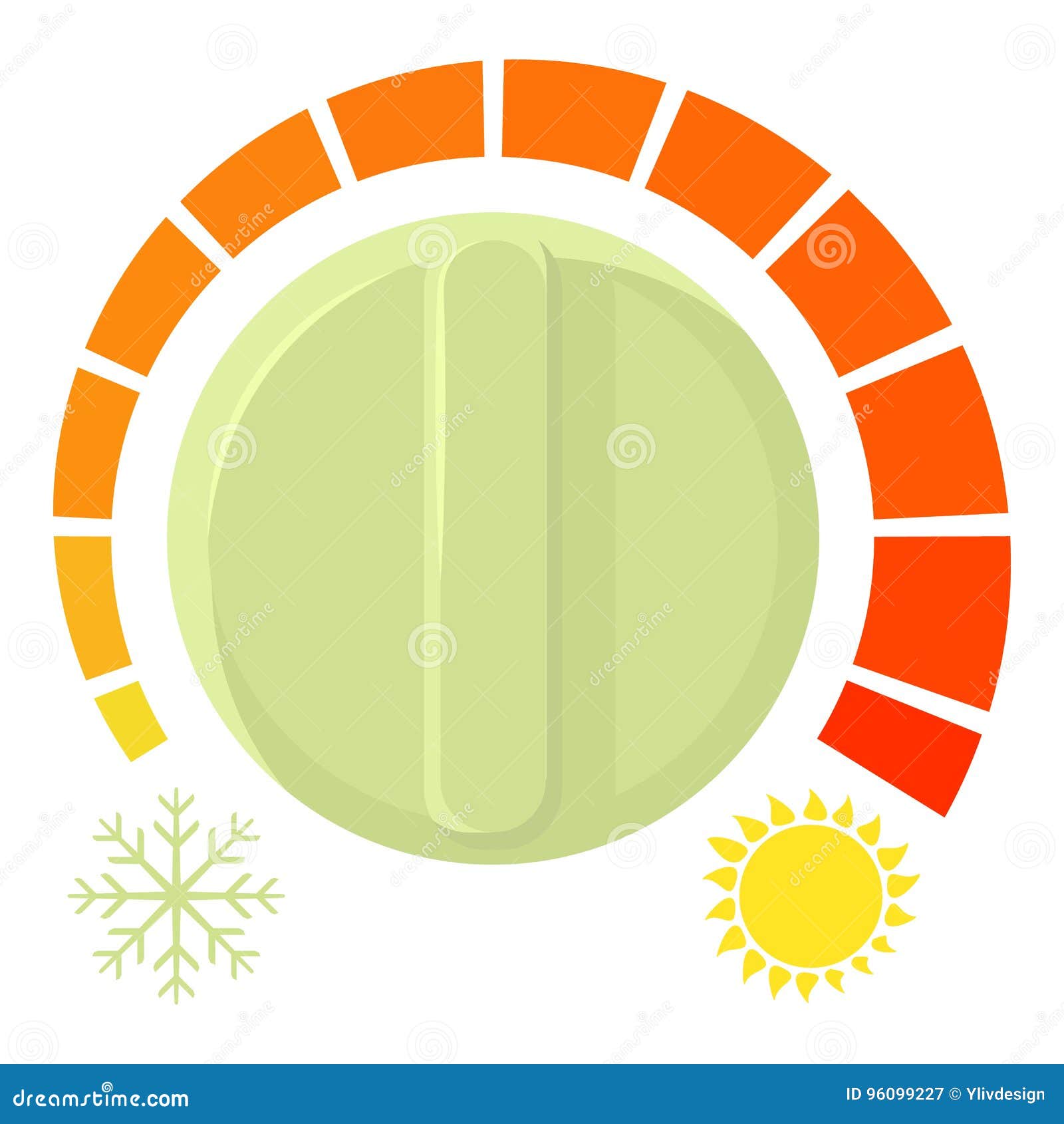 Cold Heat Regulator Icon, Cartoon Style Stock Vector - Illustration of ...