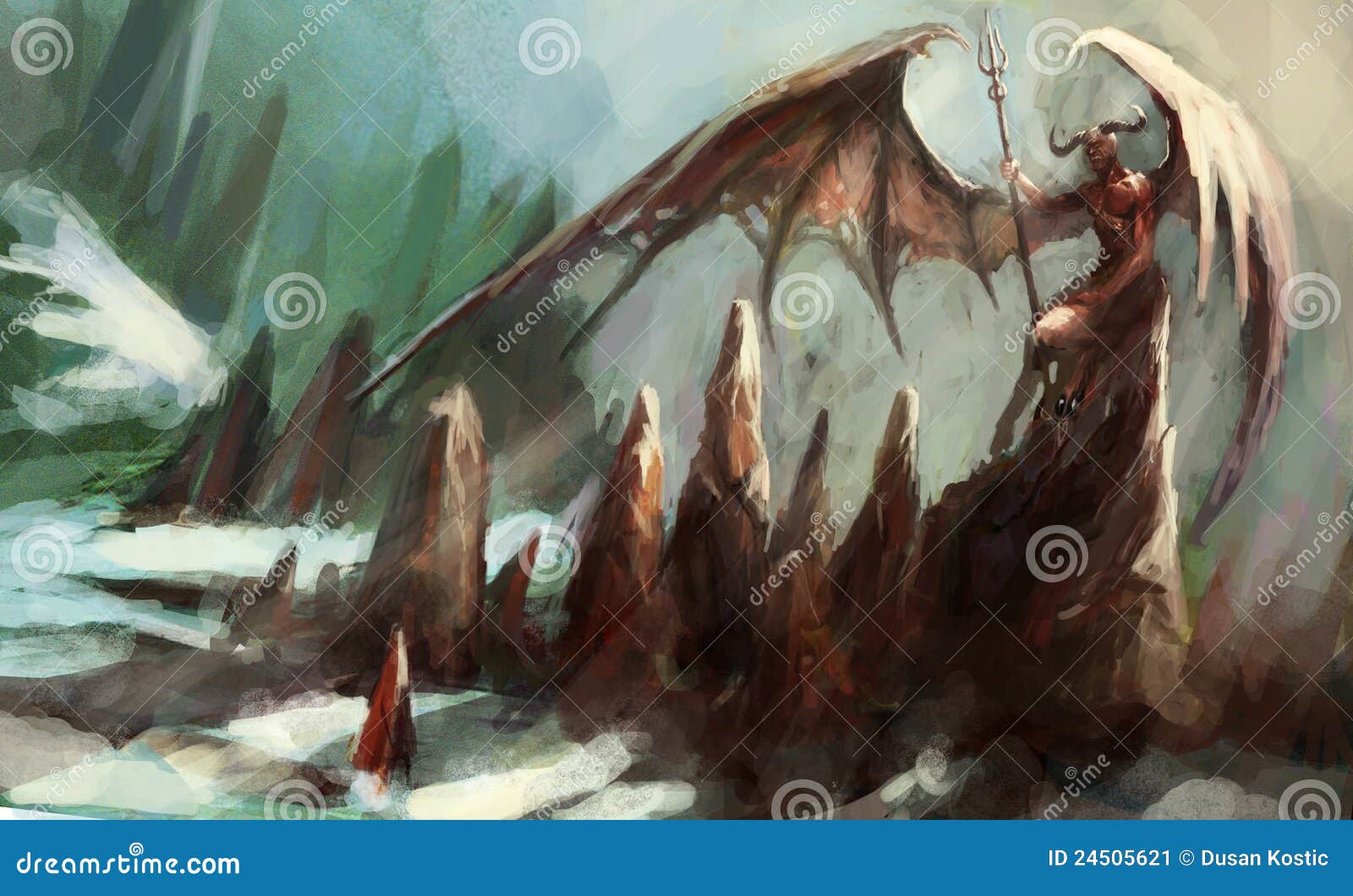 Cold hell stock illustration. Illustration of angry, poster - 24505621