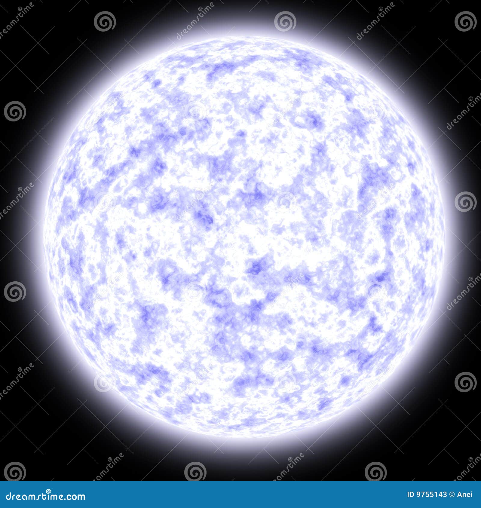Cold Hot Blue Sun stock illustration. Illustration of texture - 9755143