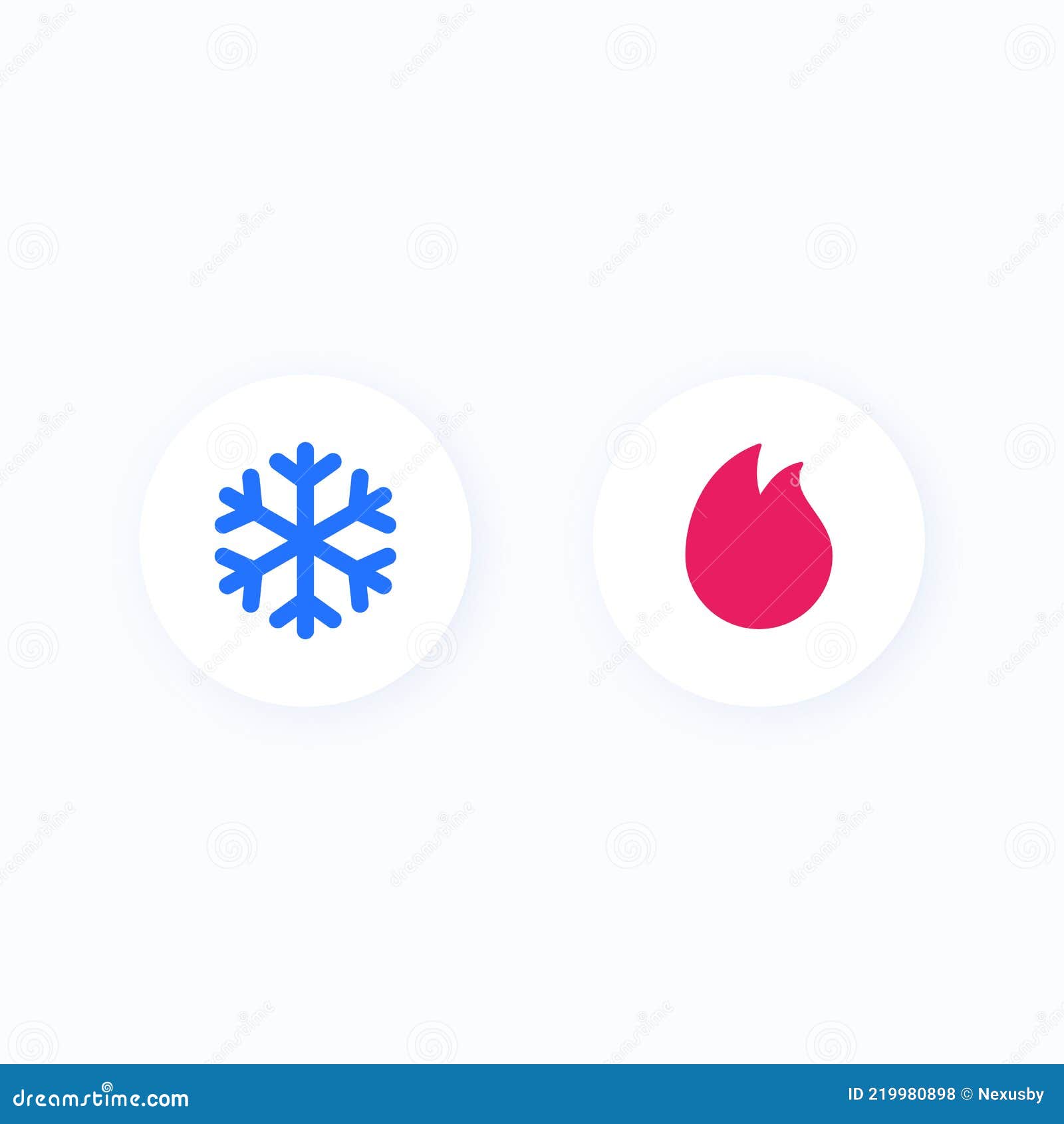 Cold and hot icons, vector stock vector. Illustration of weather ...