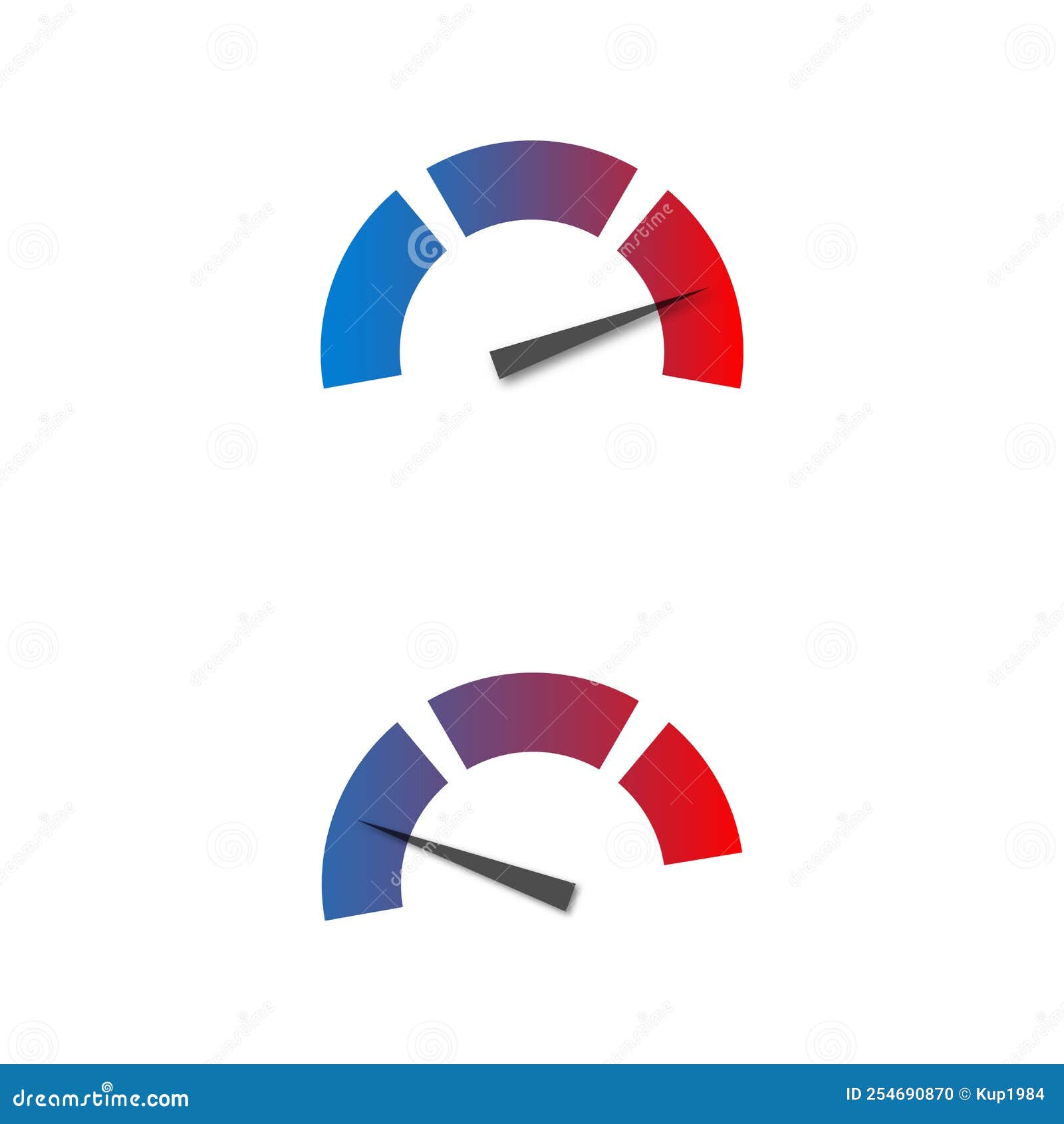 Cold and Hot State Indicators Set, Vector Illustration Stock Vector ...