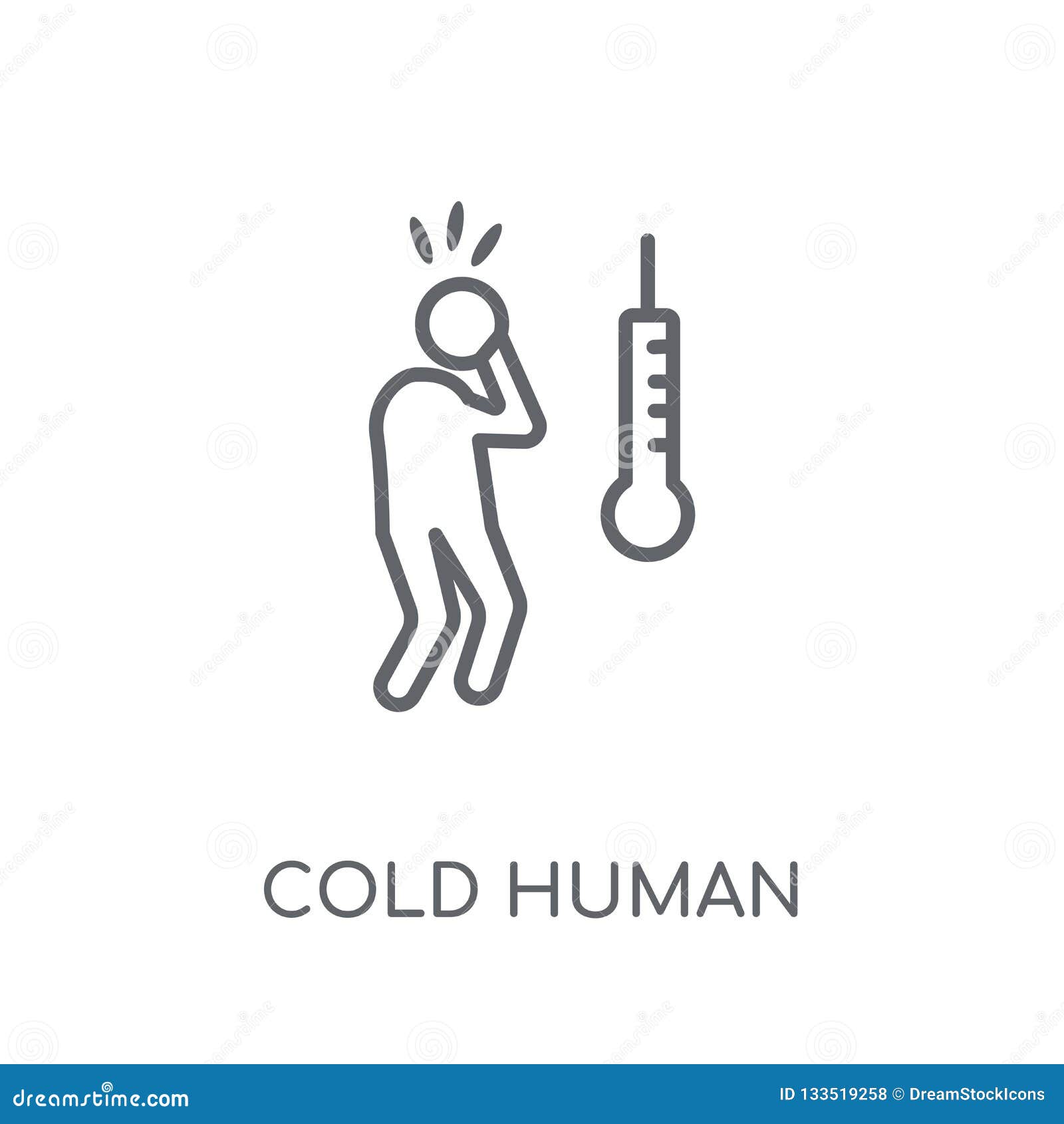 Cold Human Linear Icon. Modern Outline Cold Human Logo Concept O Stock ...