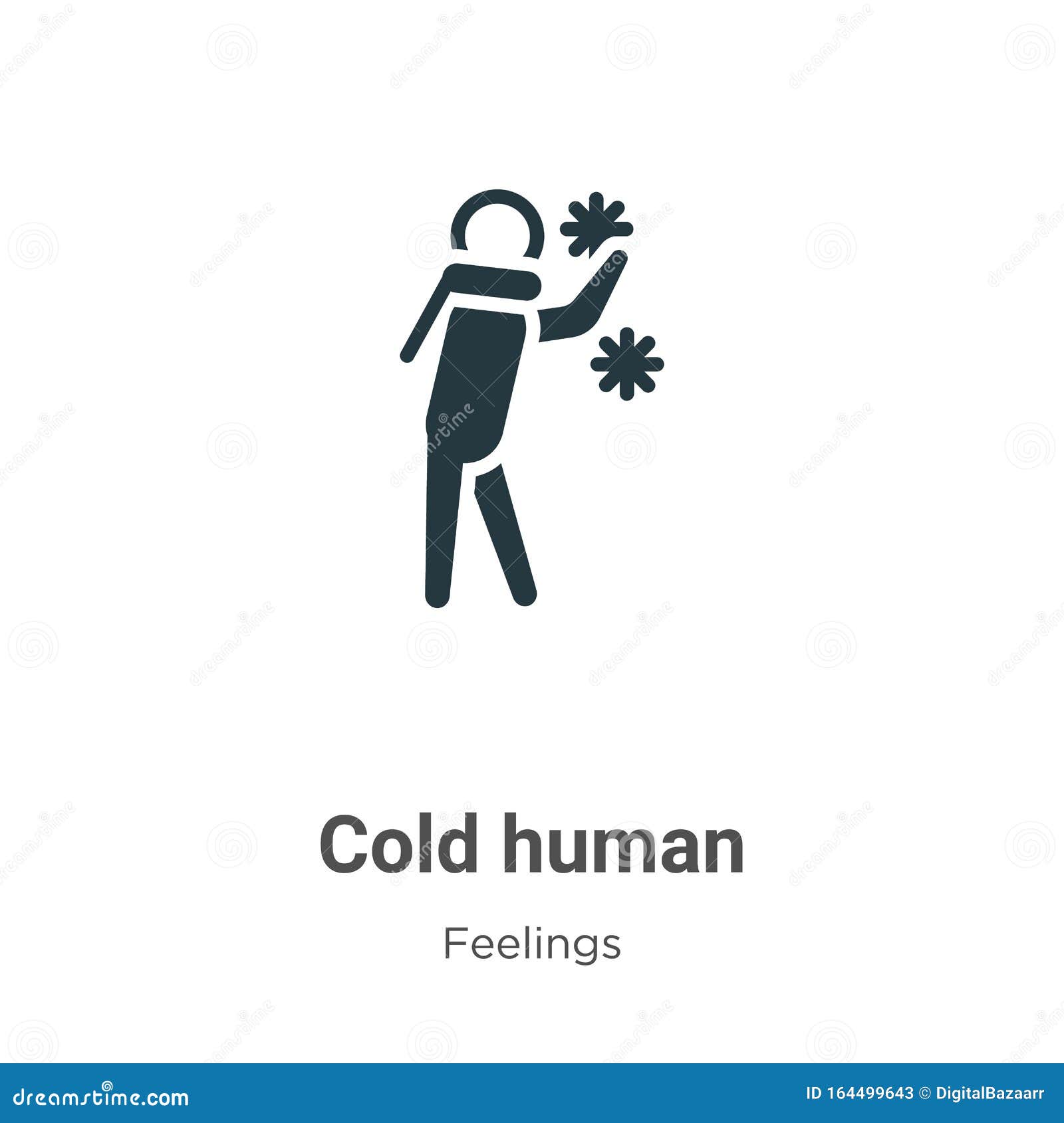 Cold Human Vector Icon on White Background. Flat Vector Cold Human Icon ...
