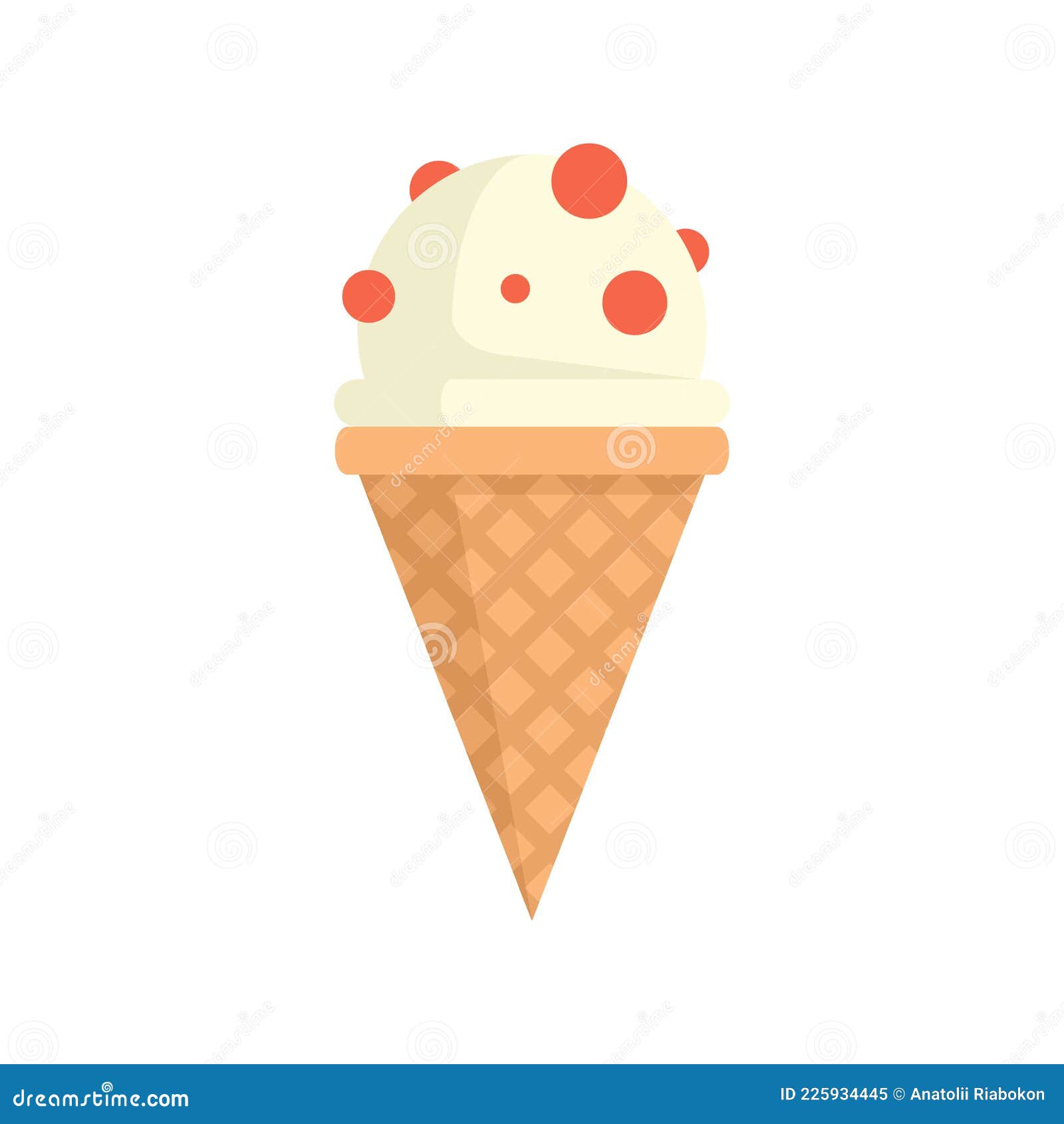 Cold Ice Cream Icon Flat Isolated Vector Stock Vector - Illustration of ...