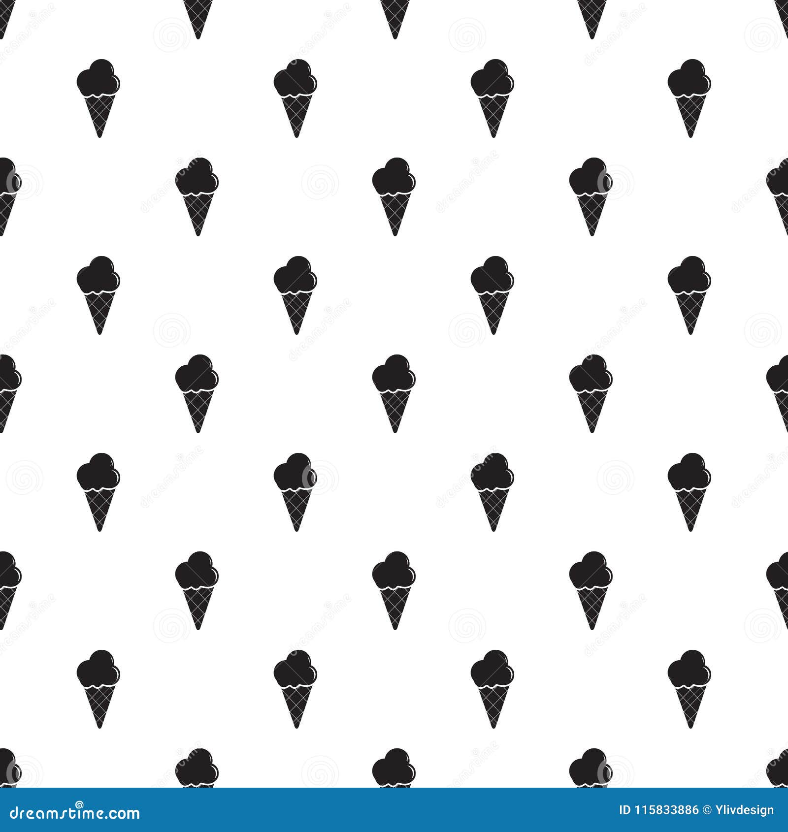 Cold Ice Cream Pattern Vector Seamless Stock Vector - Illustration of ...