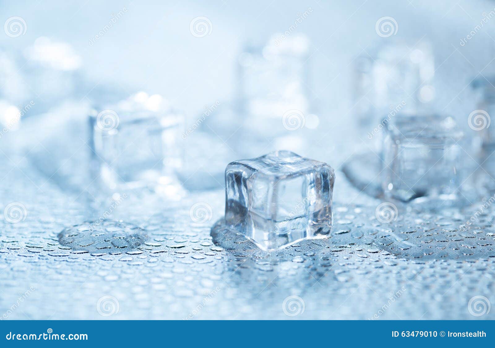 Cold Ice Cubes with Water Drops Stock Photo - Image of cool, iced: 63479010