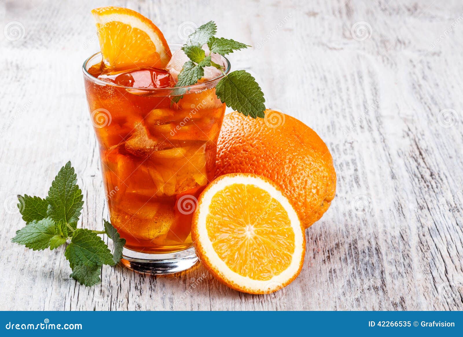 Cold ice tea stock image. Image of iced, drink, slice - 42266535
