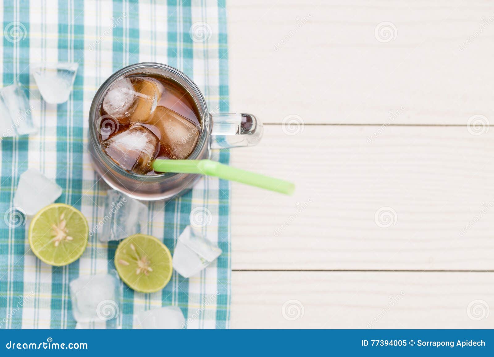 Cold ice tea with lemon stock image. Image of fresh, slice - 77394005