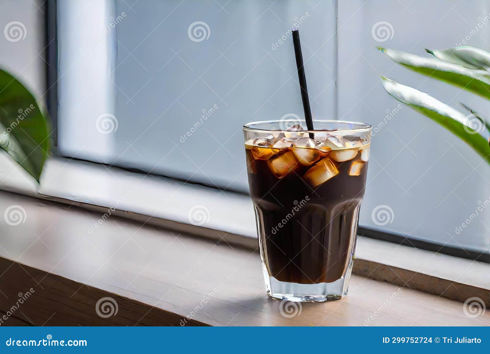 Cold Iced Coffee in a Cup with Ice Cubes Stock Illustration ...