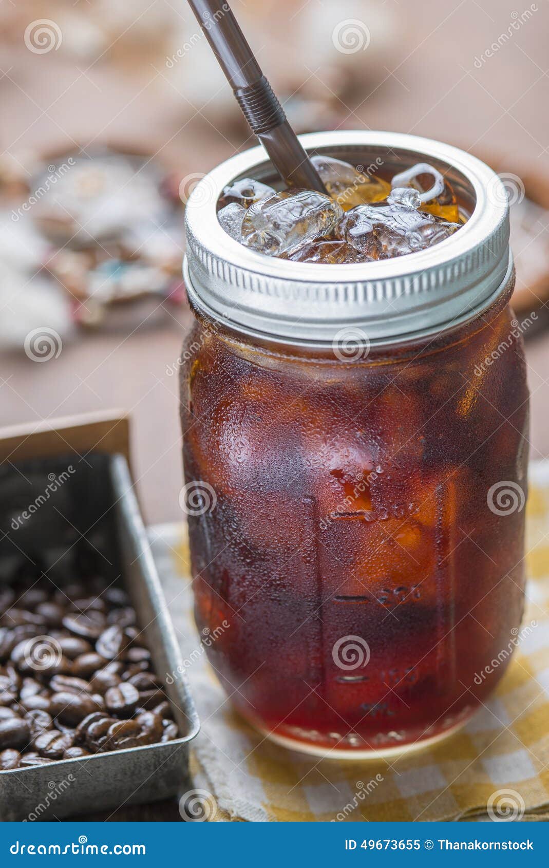 Cold iced espresso coffee stock image. Image of iced - 49673655