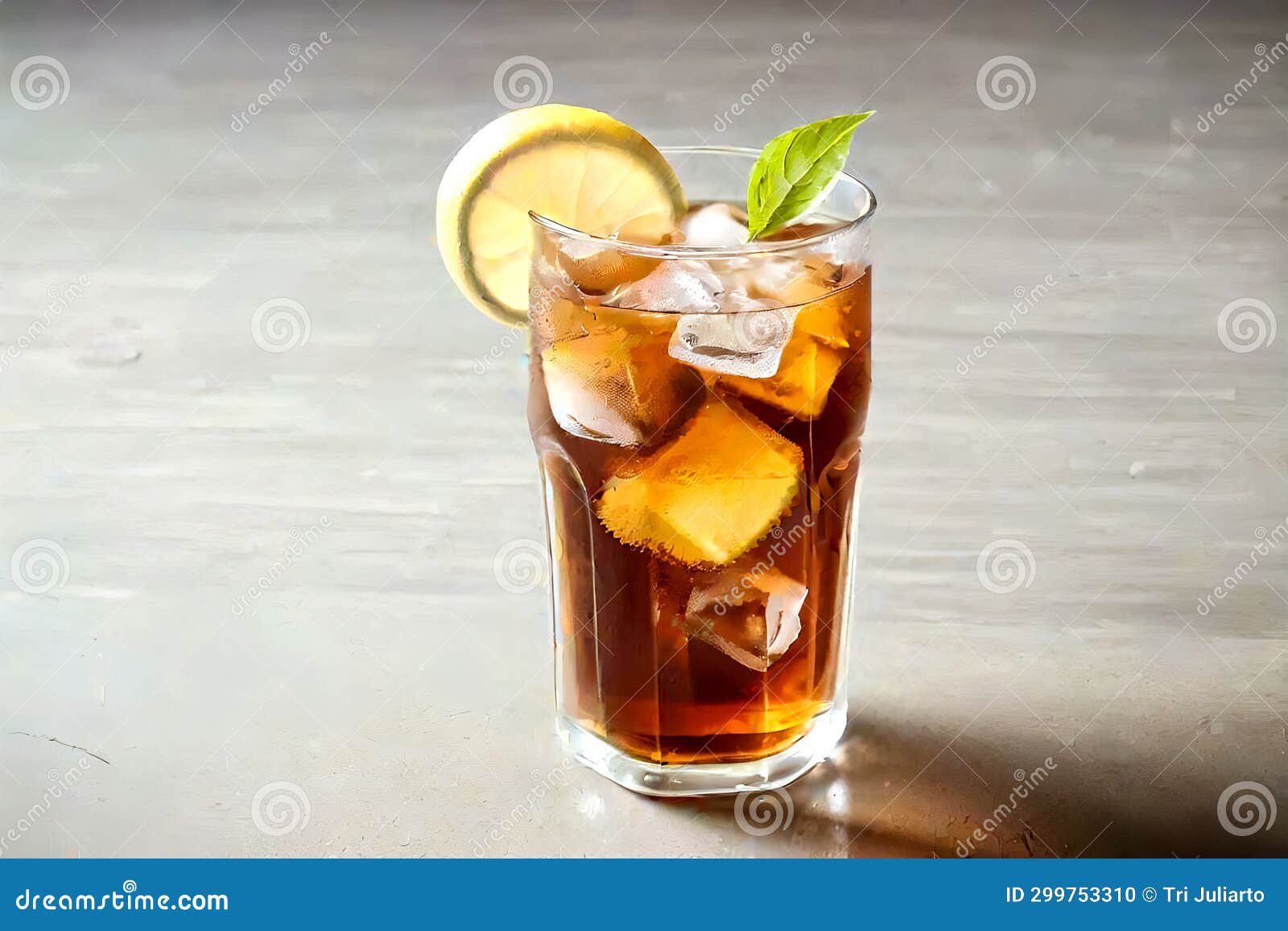 Cold Iced Tea in a Cup with Ice Cubes Stock Illustration - Illustration ...