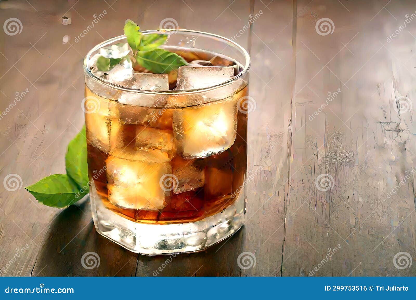 Cold Iced Tea in a Cup with Ice Cubes Stock Illustration - Illustration ...