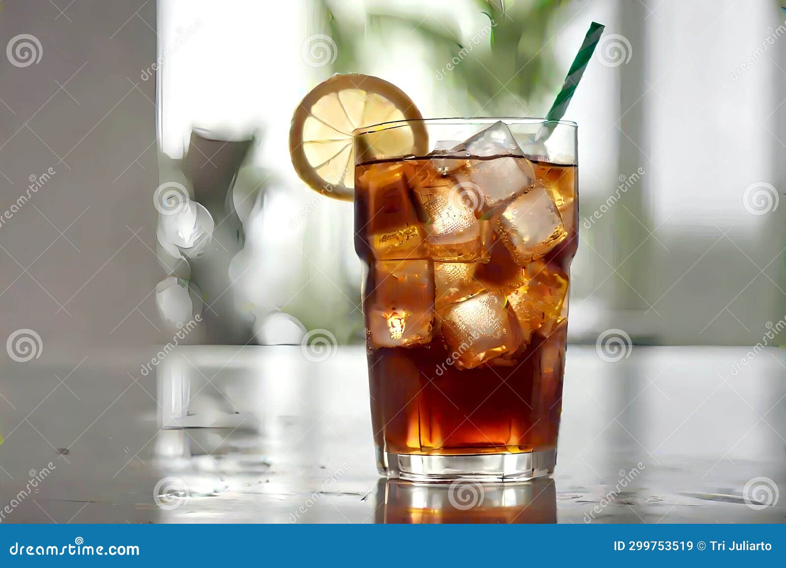 Cold Iced Tea in a Cup with Ice Cubes Stock Illustration - Illustration ...