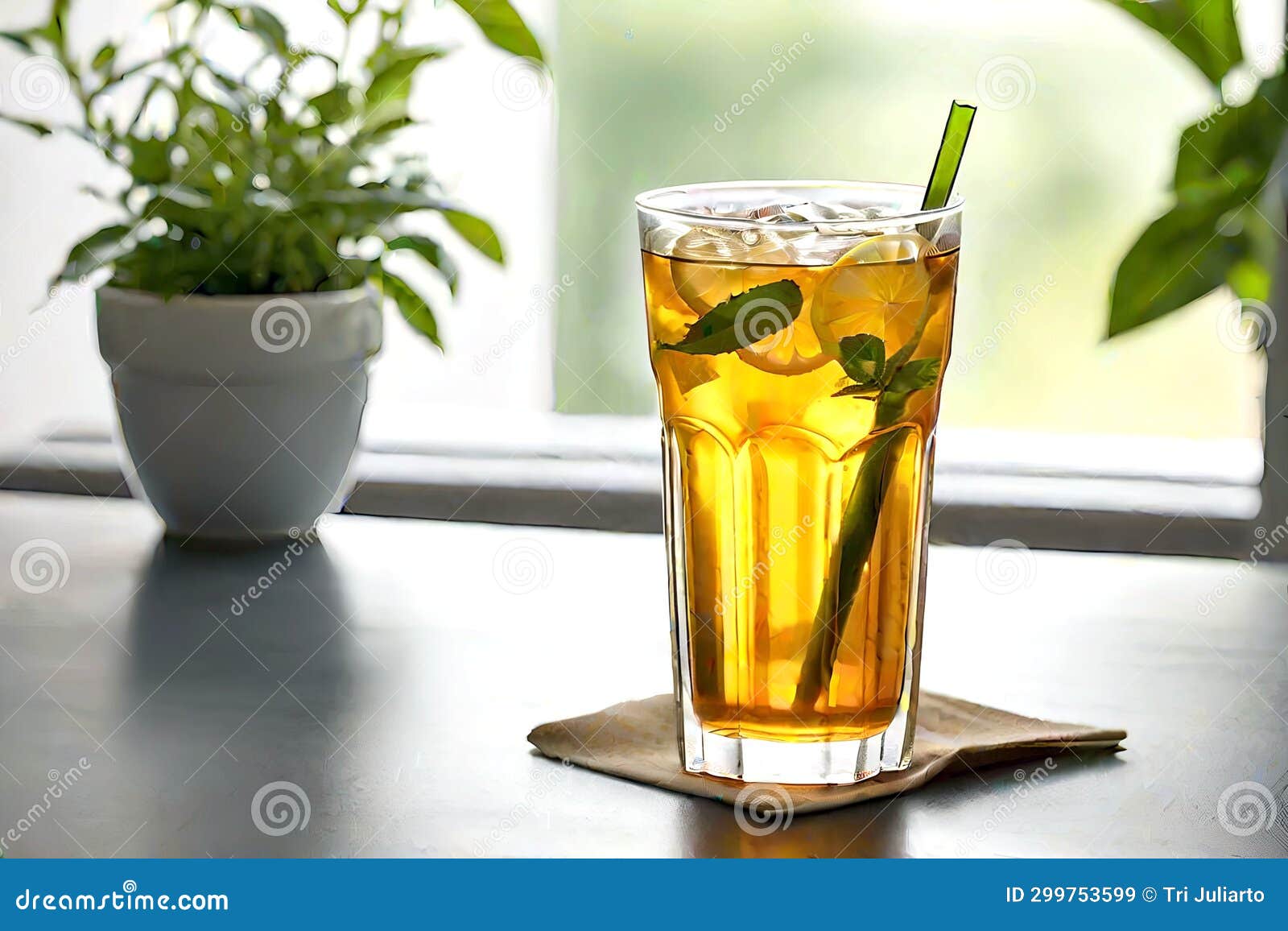 Cold Iced Tea in a Cup with Ice Cubes Stock Illustration - Illustration ...
