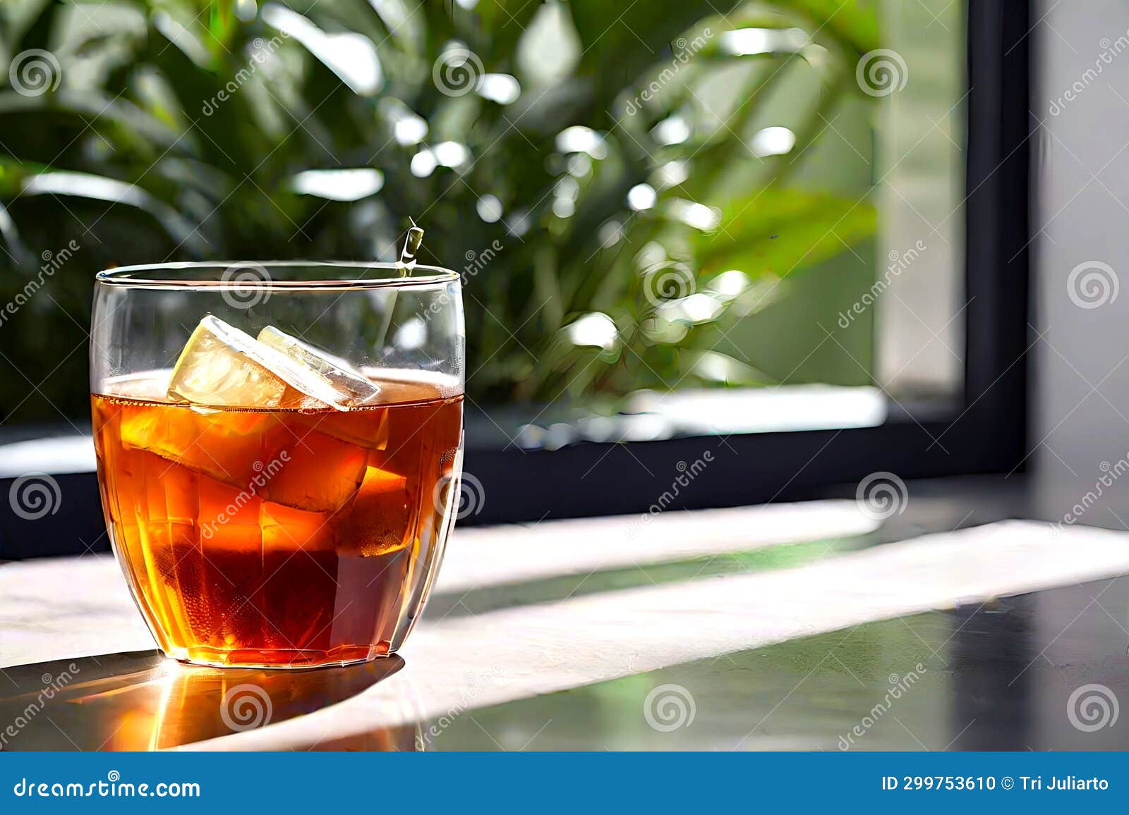 Cold Iced Tea in a Cup with Ice Cubes Stock Illustration - Illustration ...